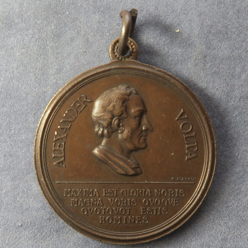 Italy University of Pavia 1925 portrait medal Alexander Volta - Simmons ...