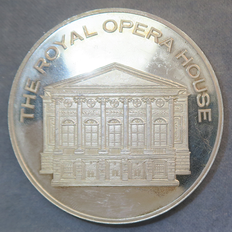 Royal Opera House silver Long Service Medal 57.5mm 76.1g - Simmons Gallery